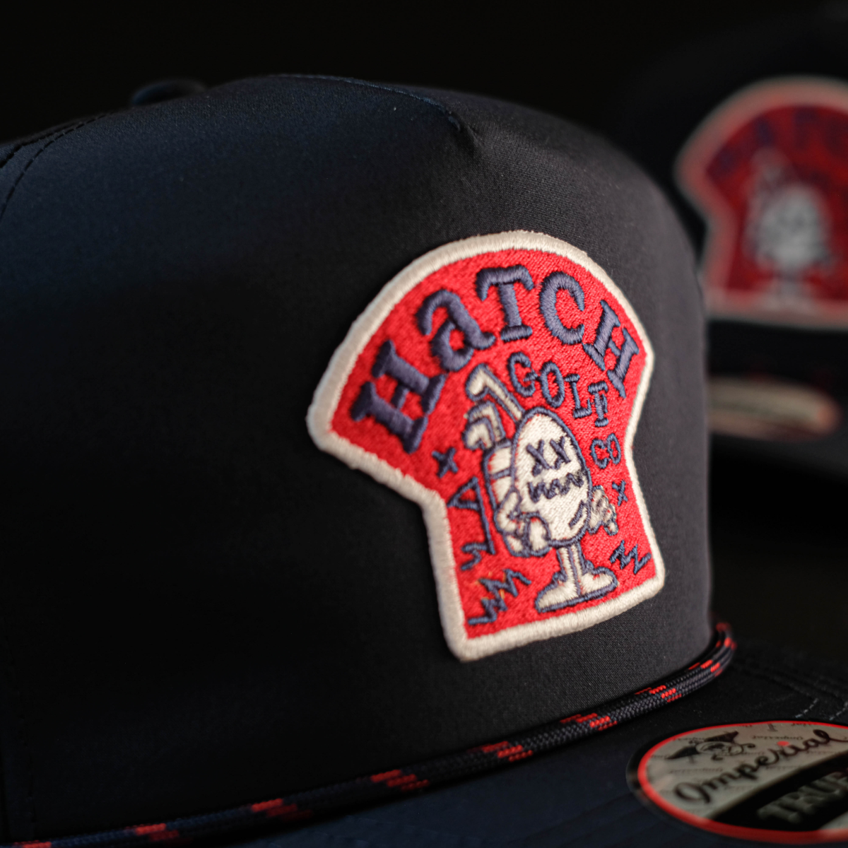 Navy / Red Mully Patch Rope Hat – Hatch Golf Co