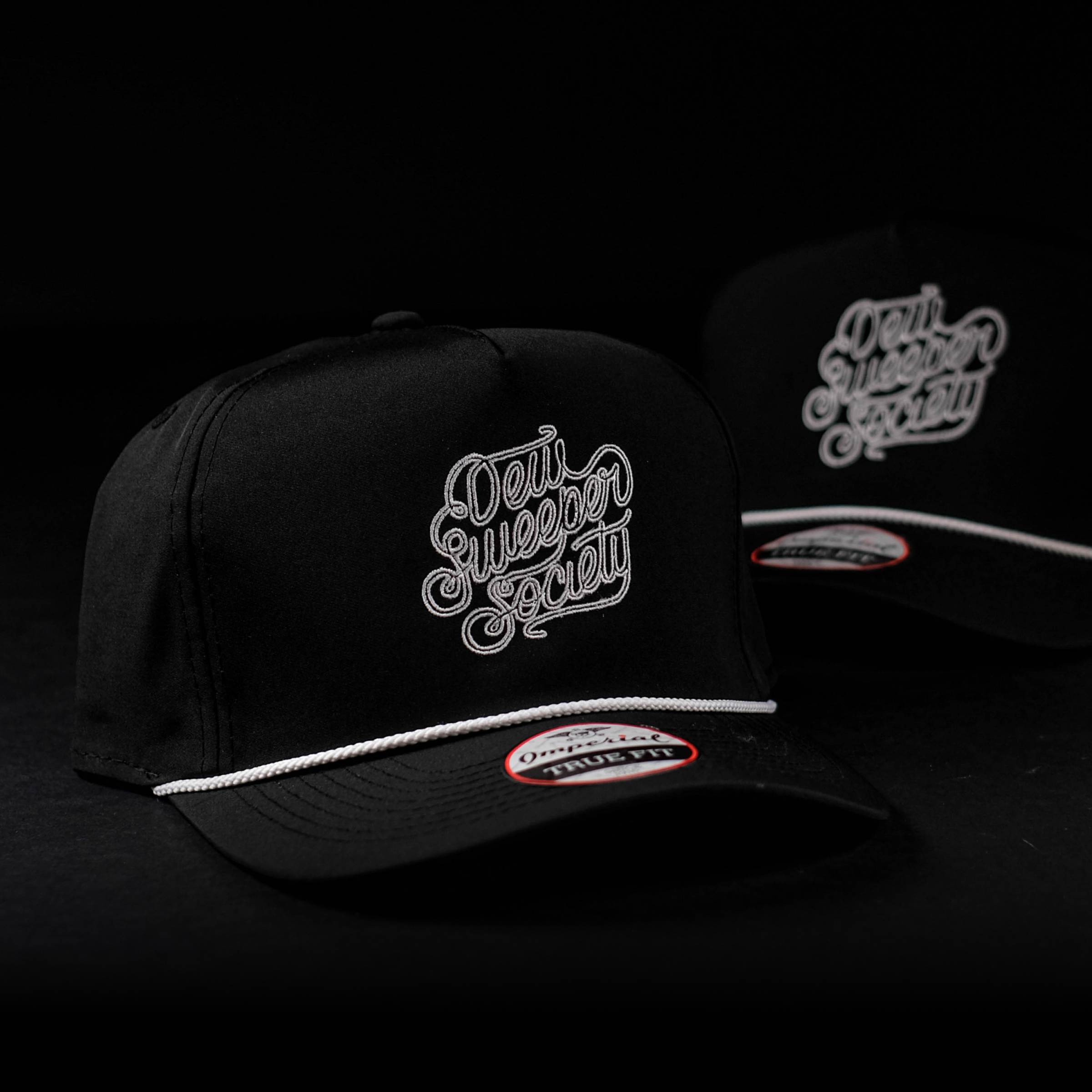 Dew Sweeper Black / White Rope Hat – Hatch Golf Co